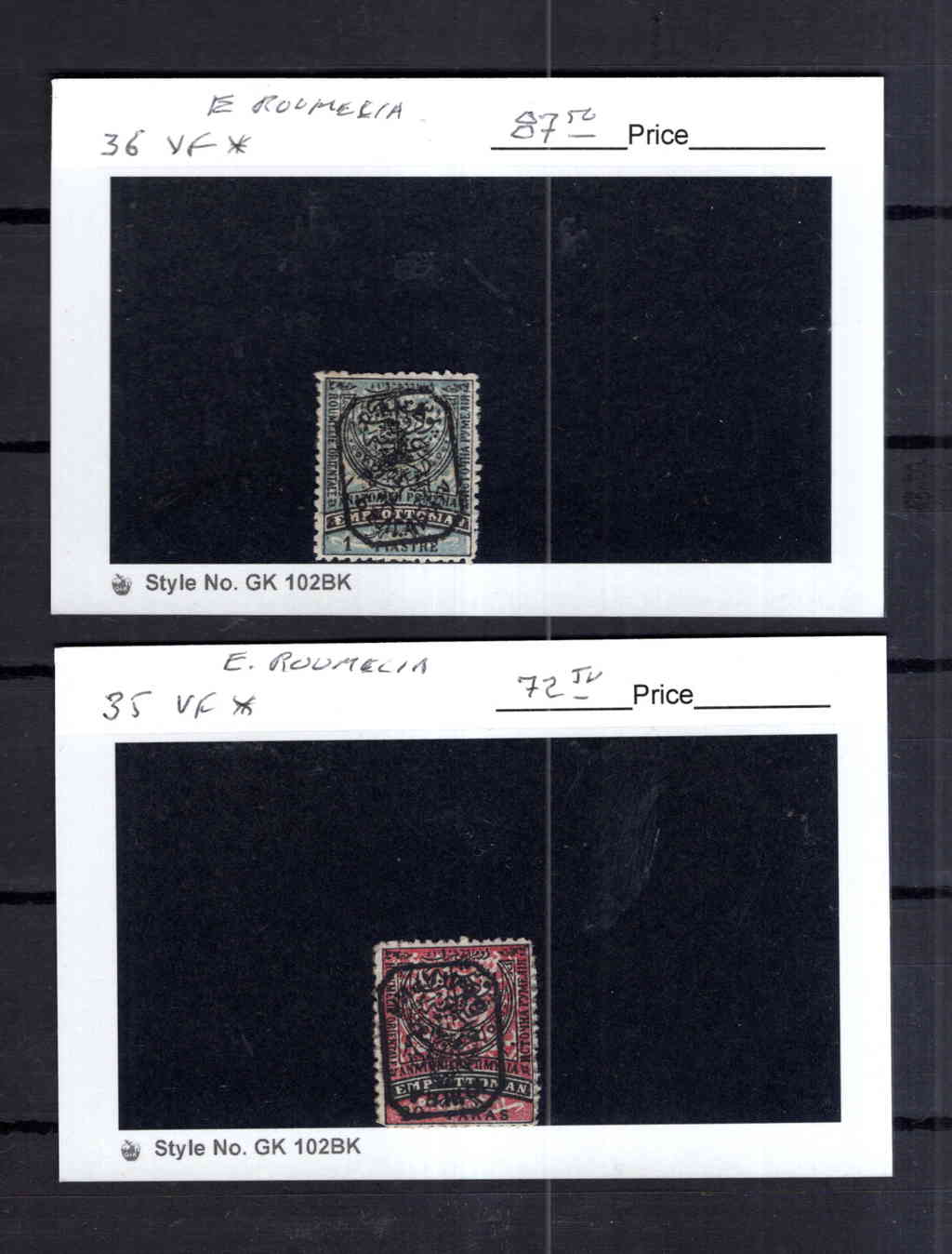 Other : 9852221 Eastern Rumelia Sc 35-36 VF Mint OG HiCV