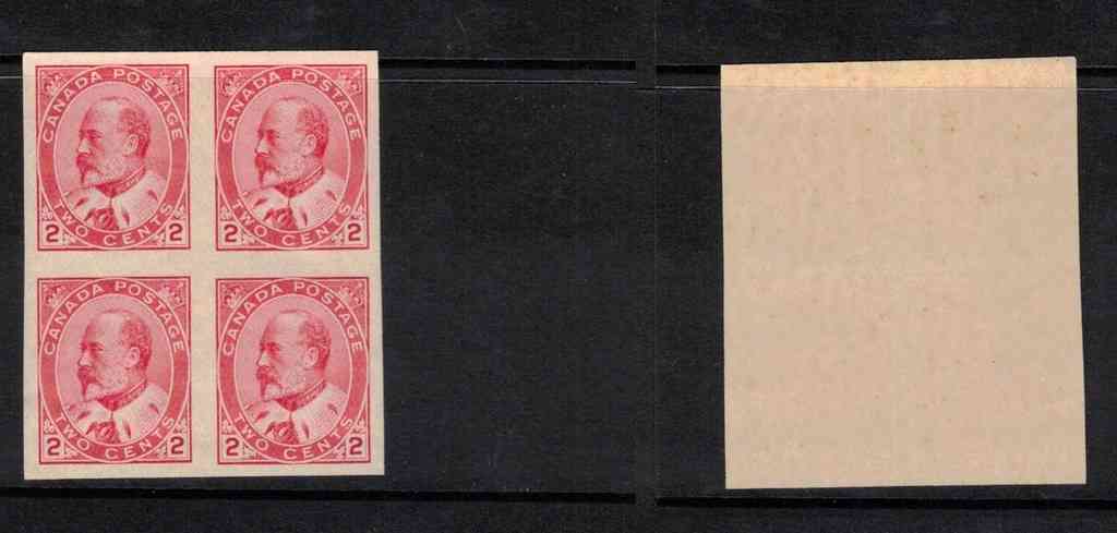 Mint : 9853037 Canada Sc 90a VF NH OG BK4 CV 250$