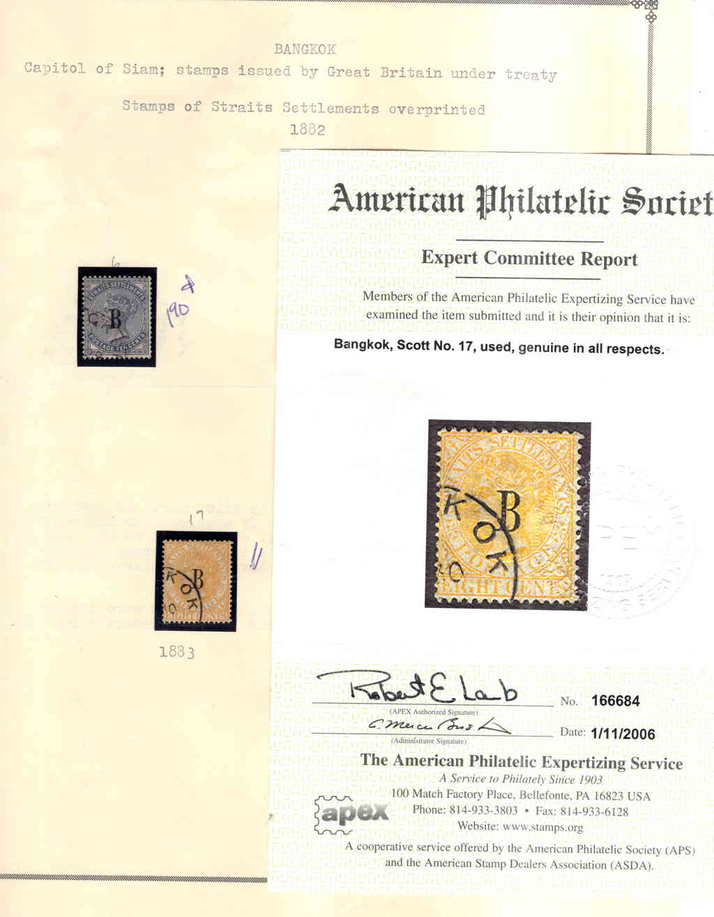 British Asia : 9853598 Bangkok 2x Scarce items Used CDS one with CERT