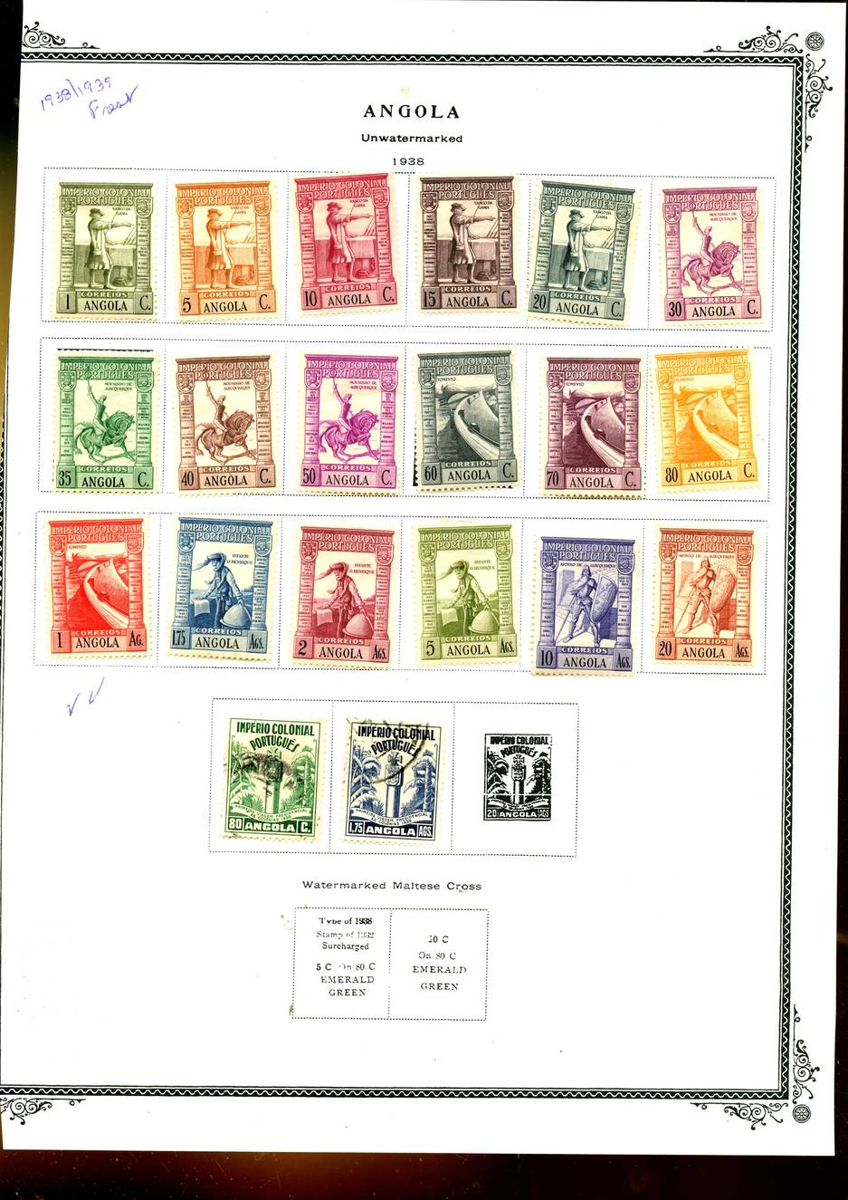 Portugal & Colonies : 9854494 Portugal - Angola 1938/1939 FRESH