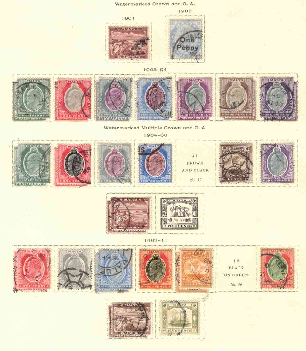 British Europe : 9854826 Malta 1901/... Used HiCV LOOK!!!