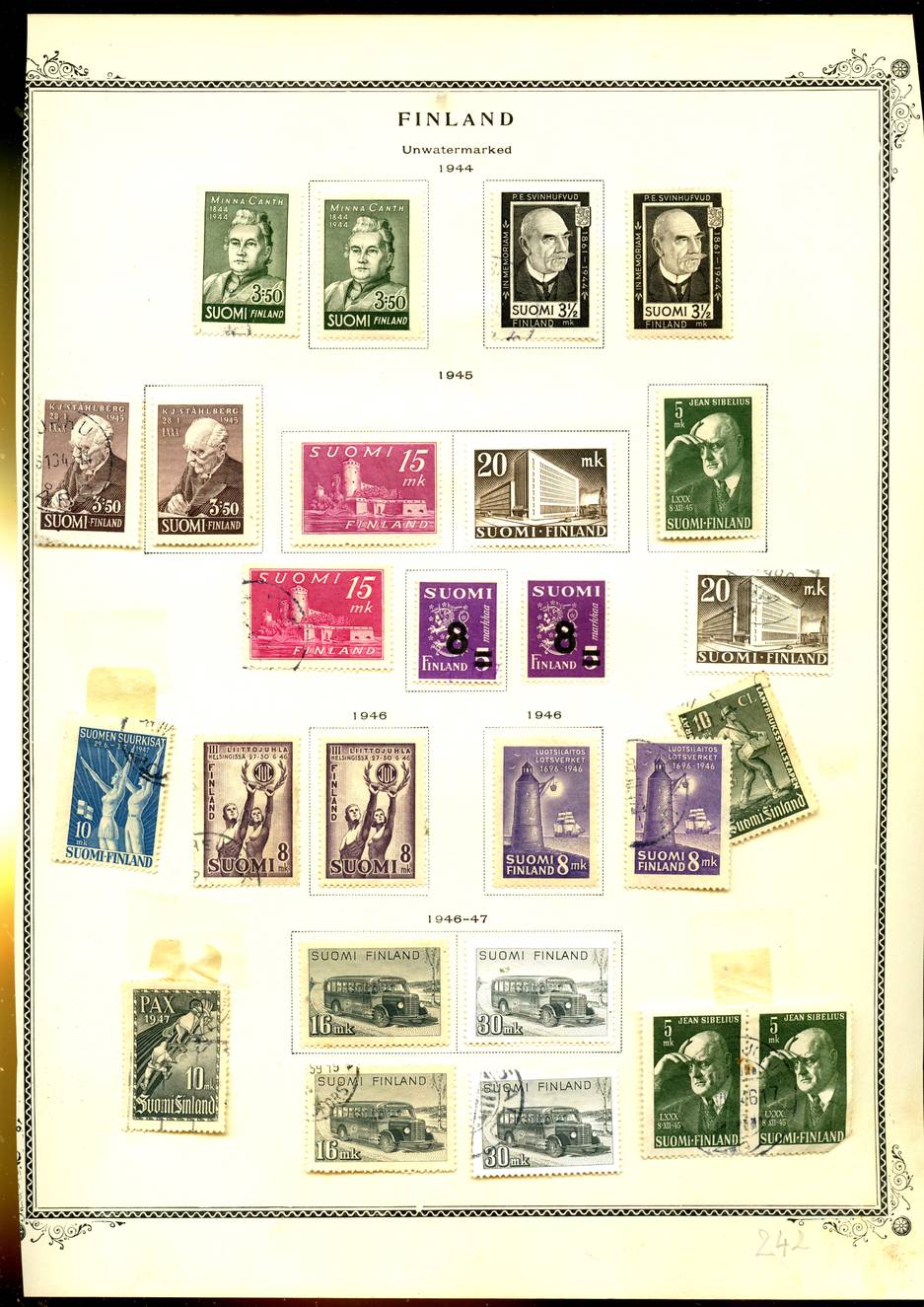 Finland : 9855376 Finland 1927/1954 FVF U H NH