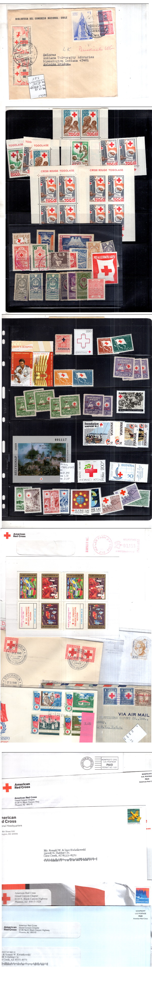 Philatelic Covers : 9857993 World RED Cross CARDS/COVERS