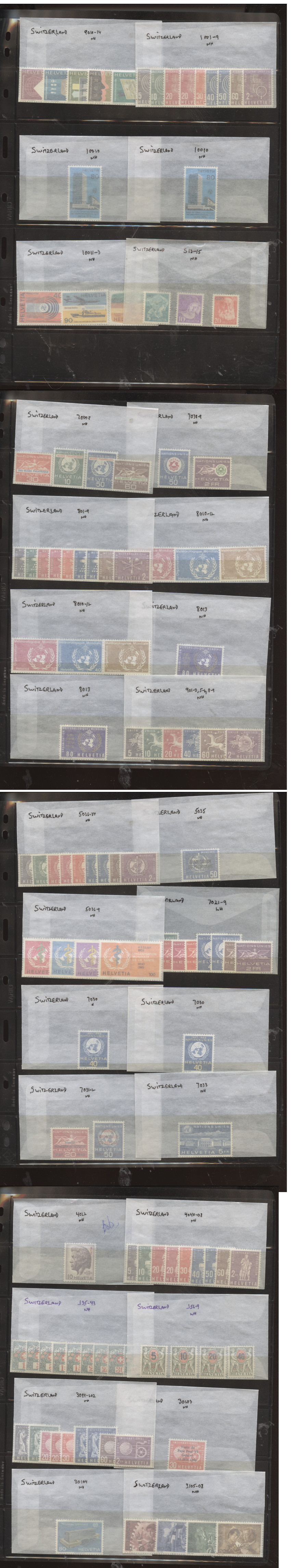 Switzerland : 9886418 Switzerland bob mint selection see description