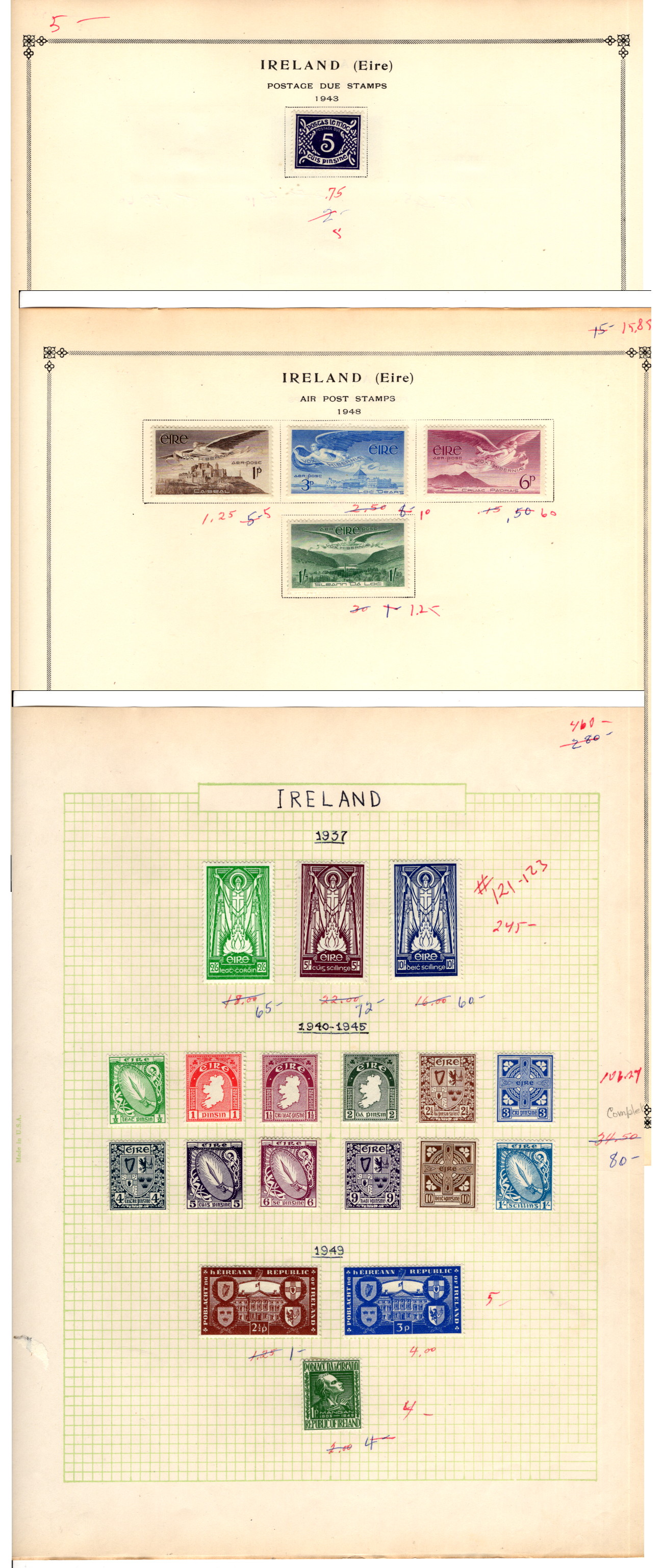 Ireland : 9888473 Ireland 1937/... Scarce MINT Page