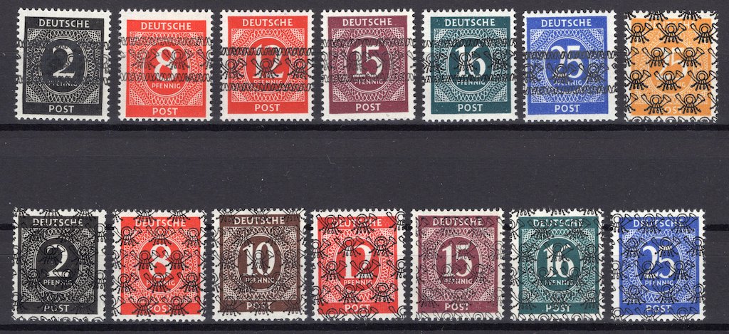 Germany : Bizone: 1948 Lot with Better Posthorn Overprints MNH