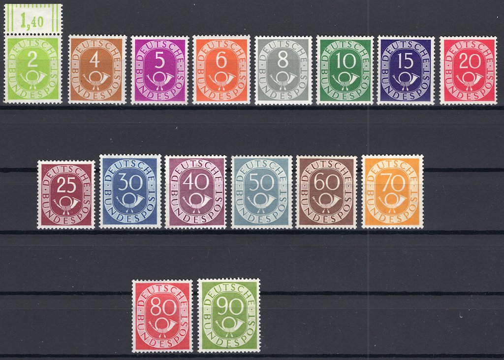 Germany : West Germany: 1951 Mint Set "Posthorn"